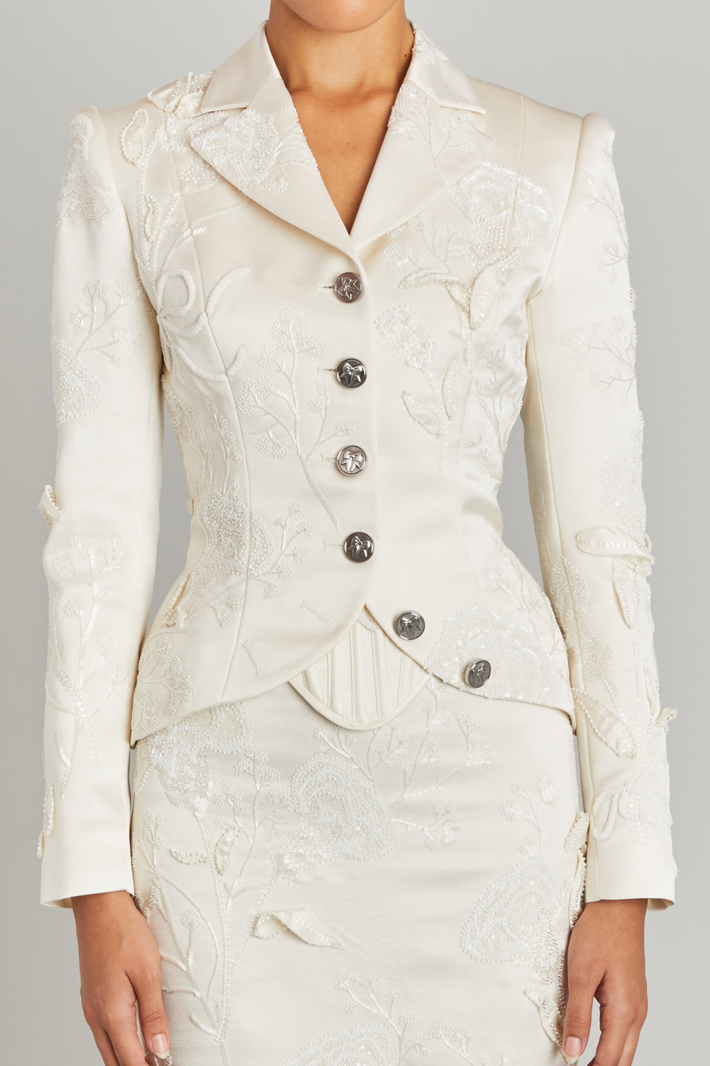 Salon Jacket with Carnation Embroidery – Wiederhoeft